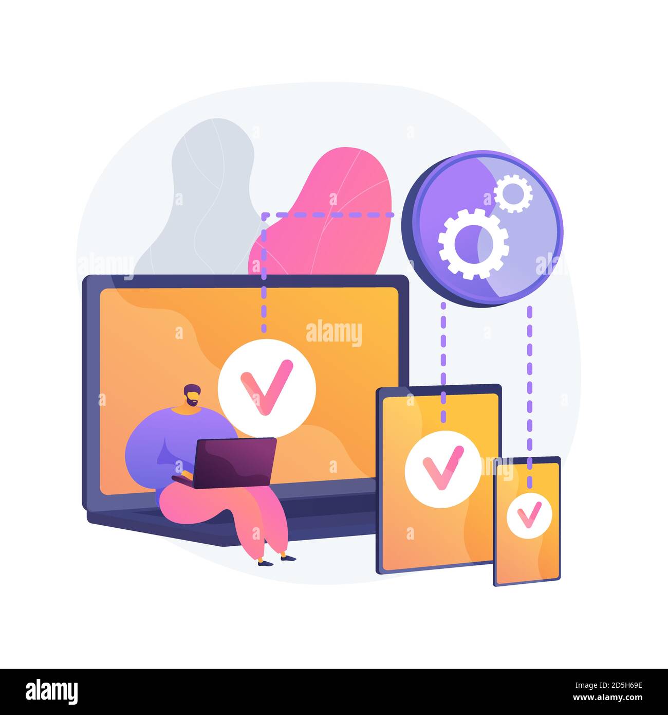 Cross Platform Development Abstract Concept Vector Illustration Stock