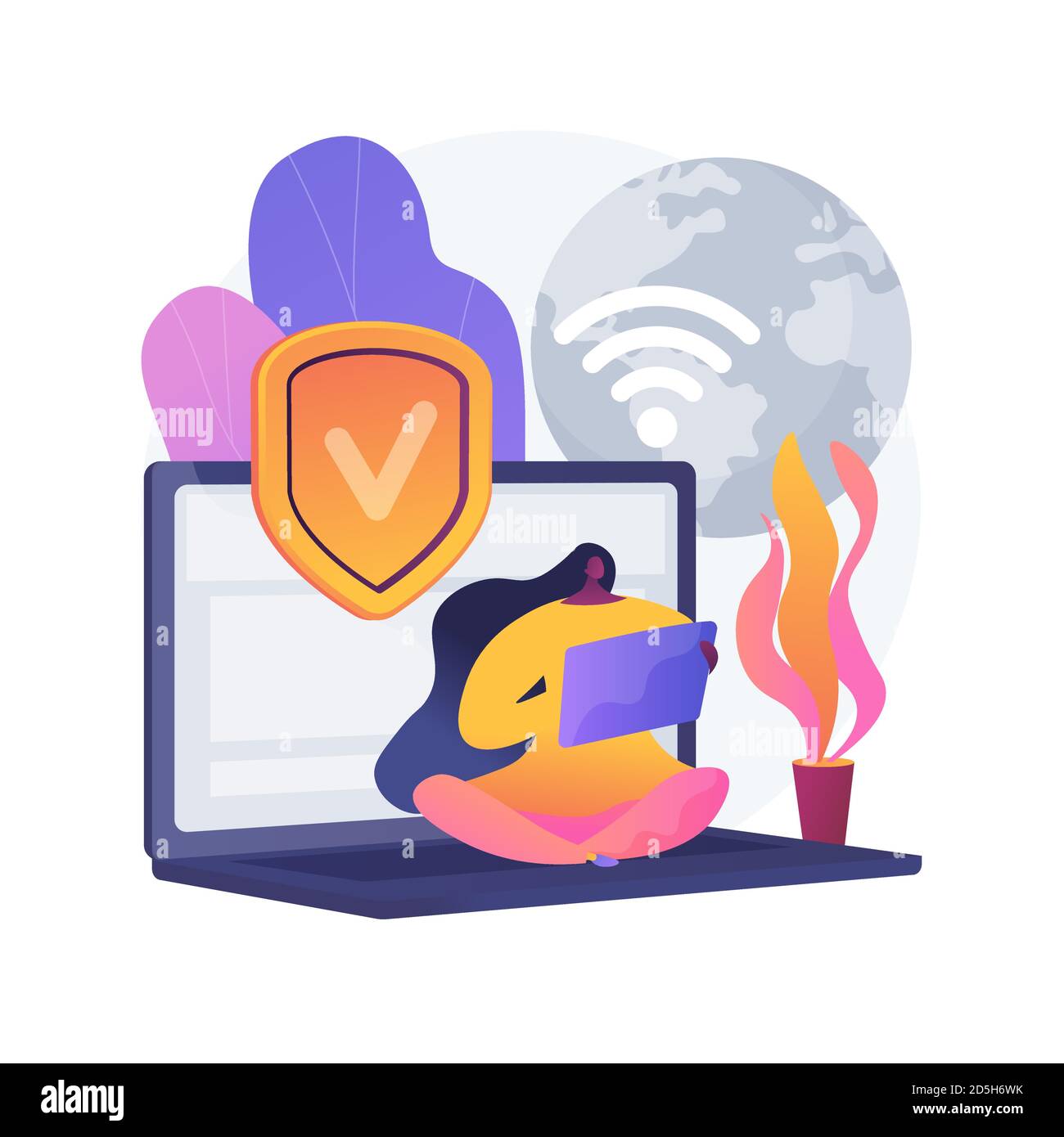 Vpn Access Abstract Concept Vector Illustration Stock Vector Image And Art Alamy