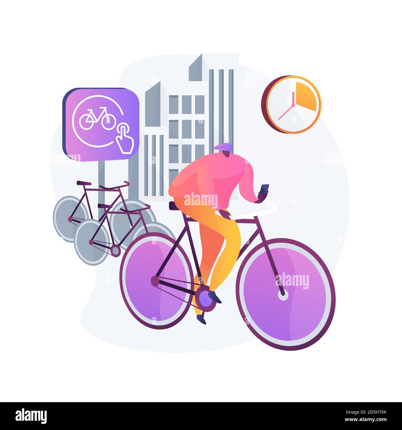 Bike sharing abstract concept vector illustration Stock Vector Image ...