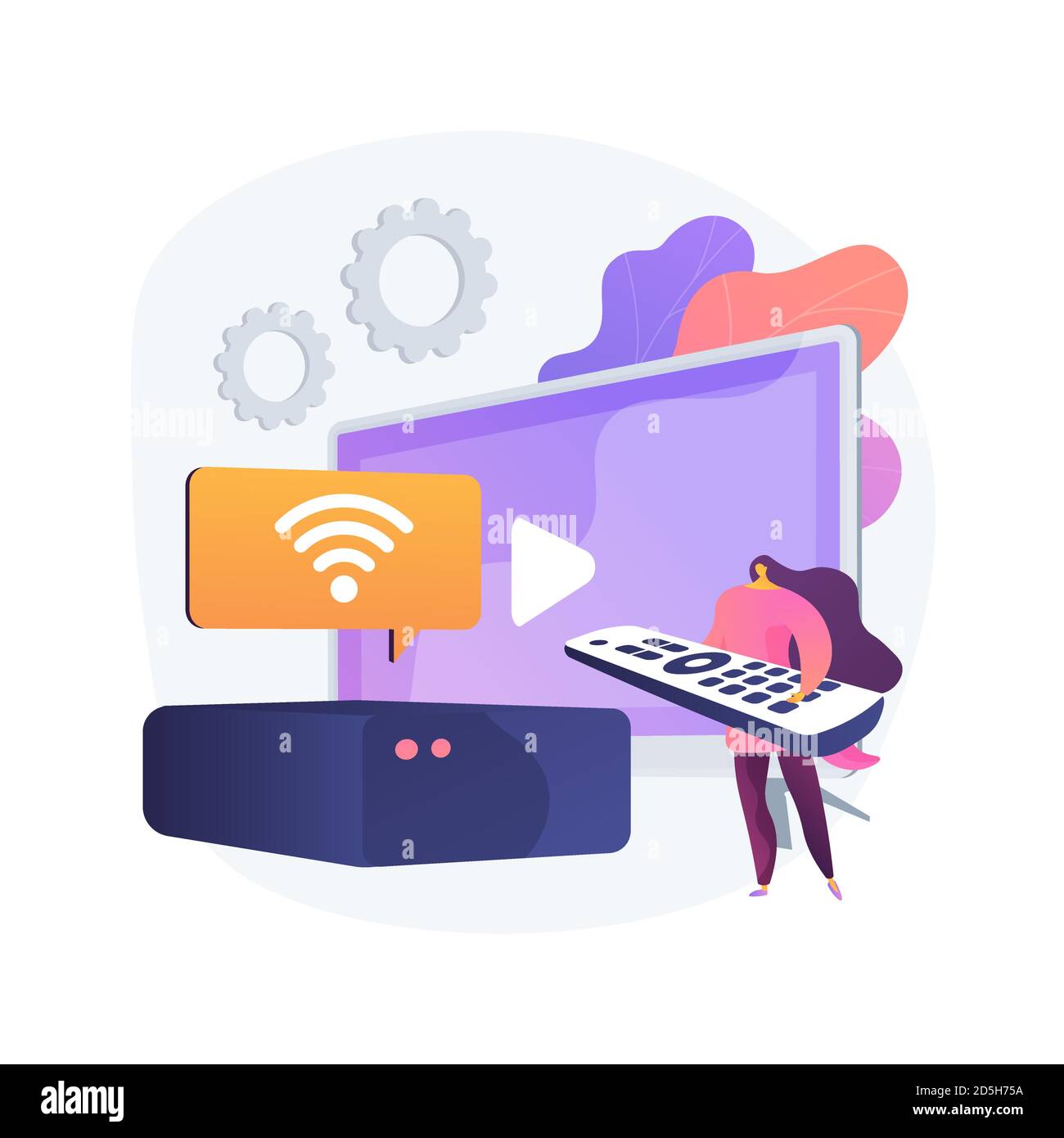 Smart TV box abstract concept vector illustration Stock Vector Image ...