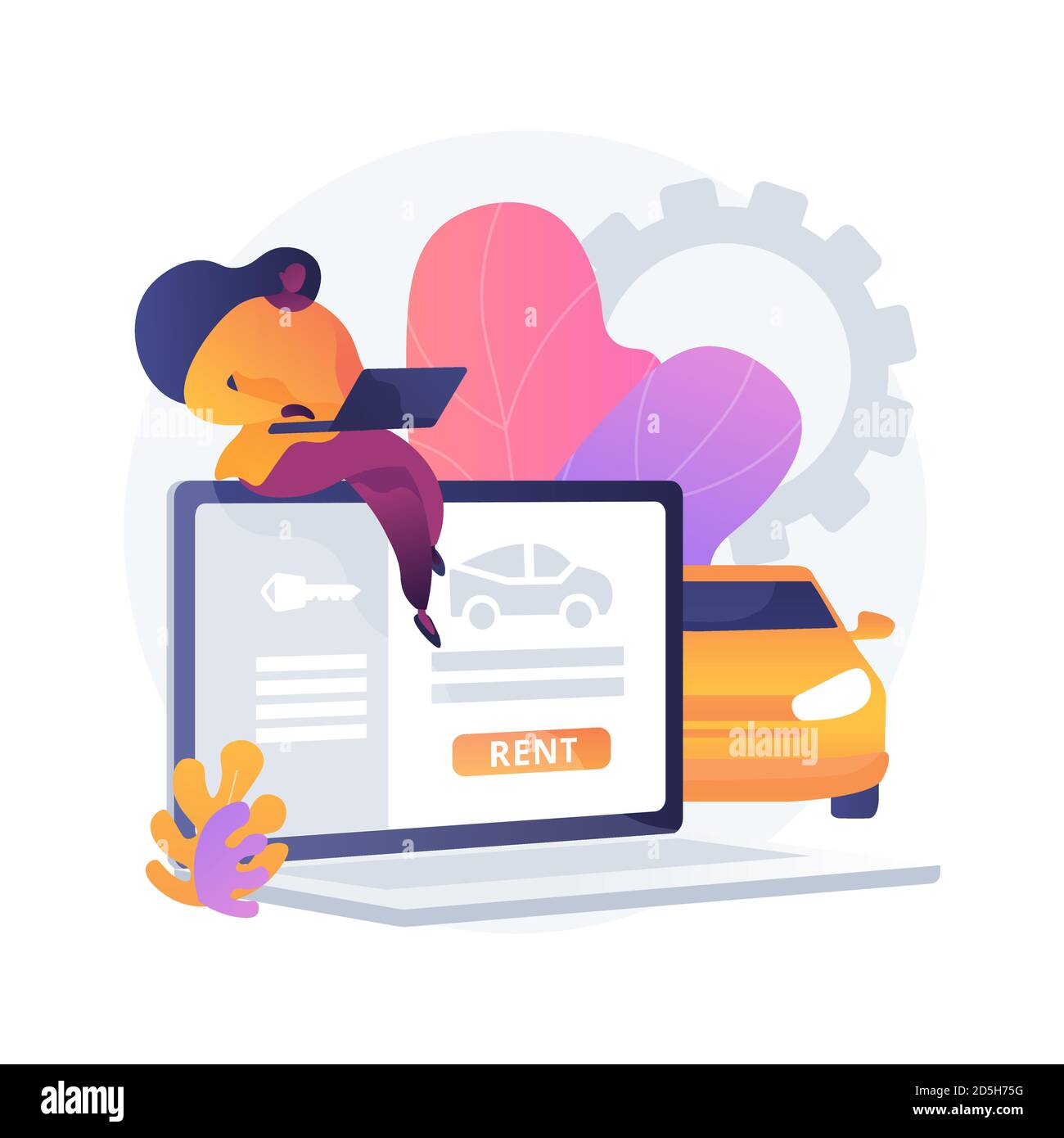 Rental car service abstract concept vector illustration Stock Vector ...