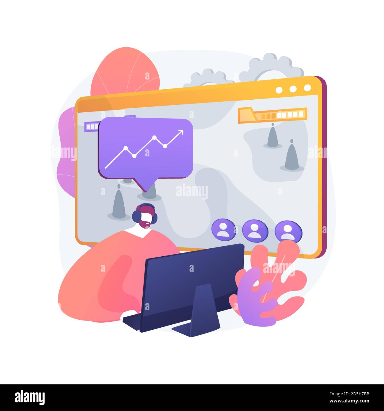 Strategy online games abstract concept vector illustration Stock Vector ...