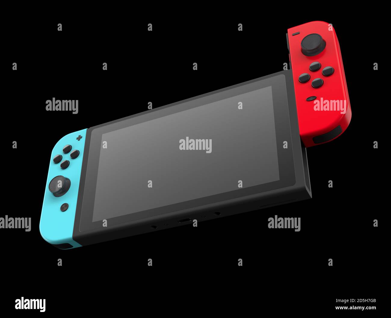 Realistic video game controllers attached to touch screen isolated on ...
