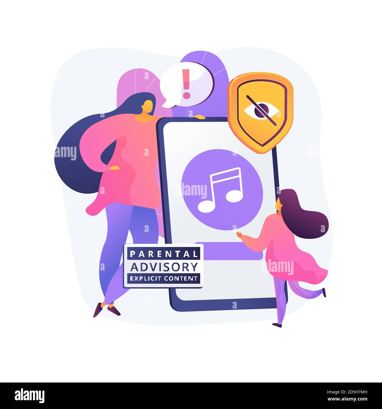 Parental advisory music abstract concept vector illustration Stock ...