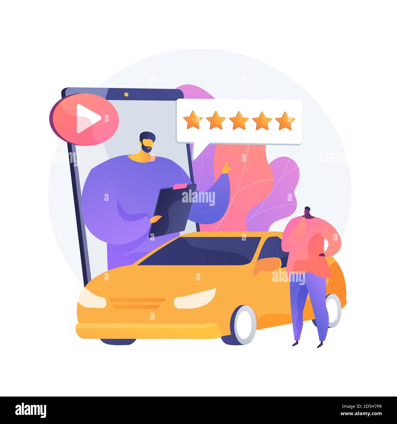 Car review video abstract concept vector illustration Stock Vector ...