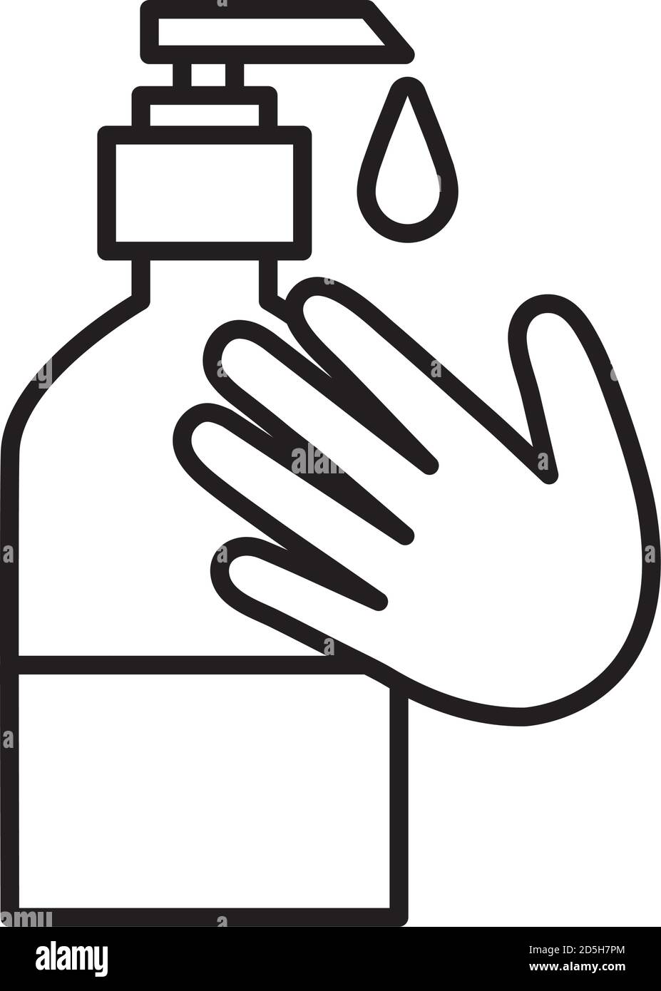 Hands soap dispenser line Cut Out Stock Images & Pictures - Alamy