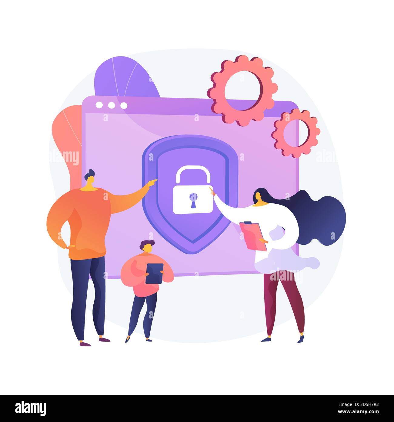 Parental control software abstract concept vector illustration Stock ...