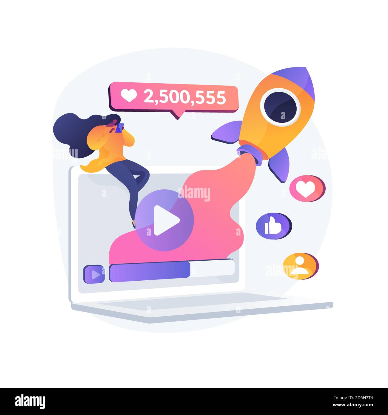 Viral content abstract concept vector illustration Stock Vector Image ...