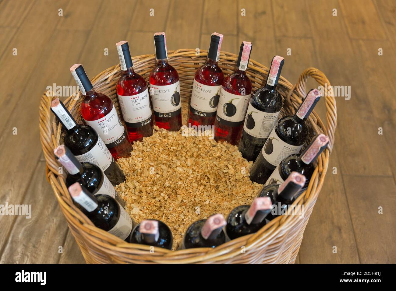 SHABO, UKRAINE - JULY 30, 2010: Reserve wines in Shabo modern winery ...