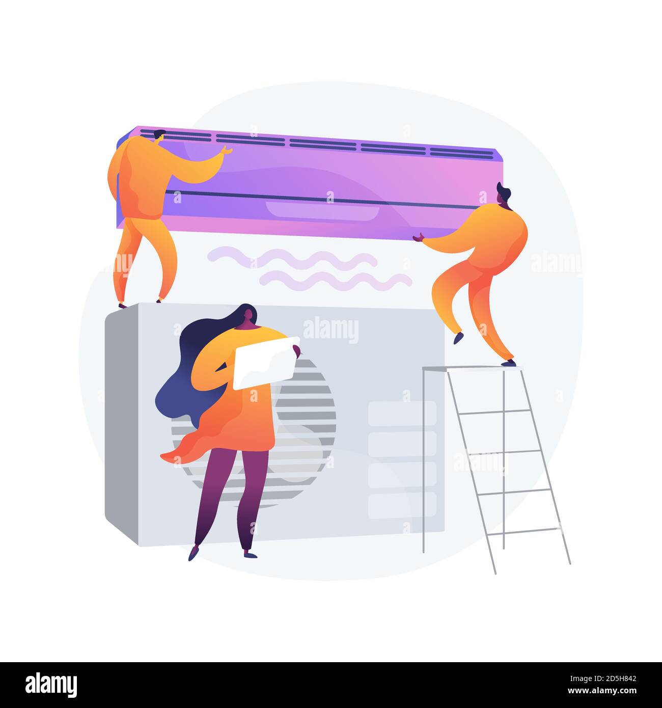 Air conditioning abstract concept vector illustration Stock Vector ...