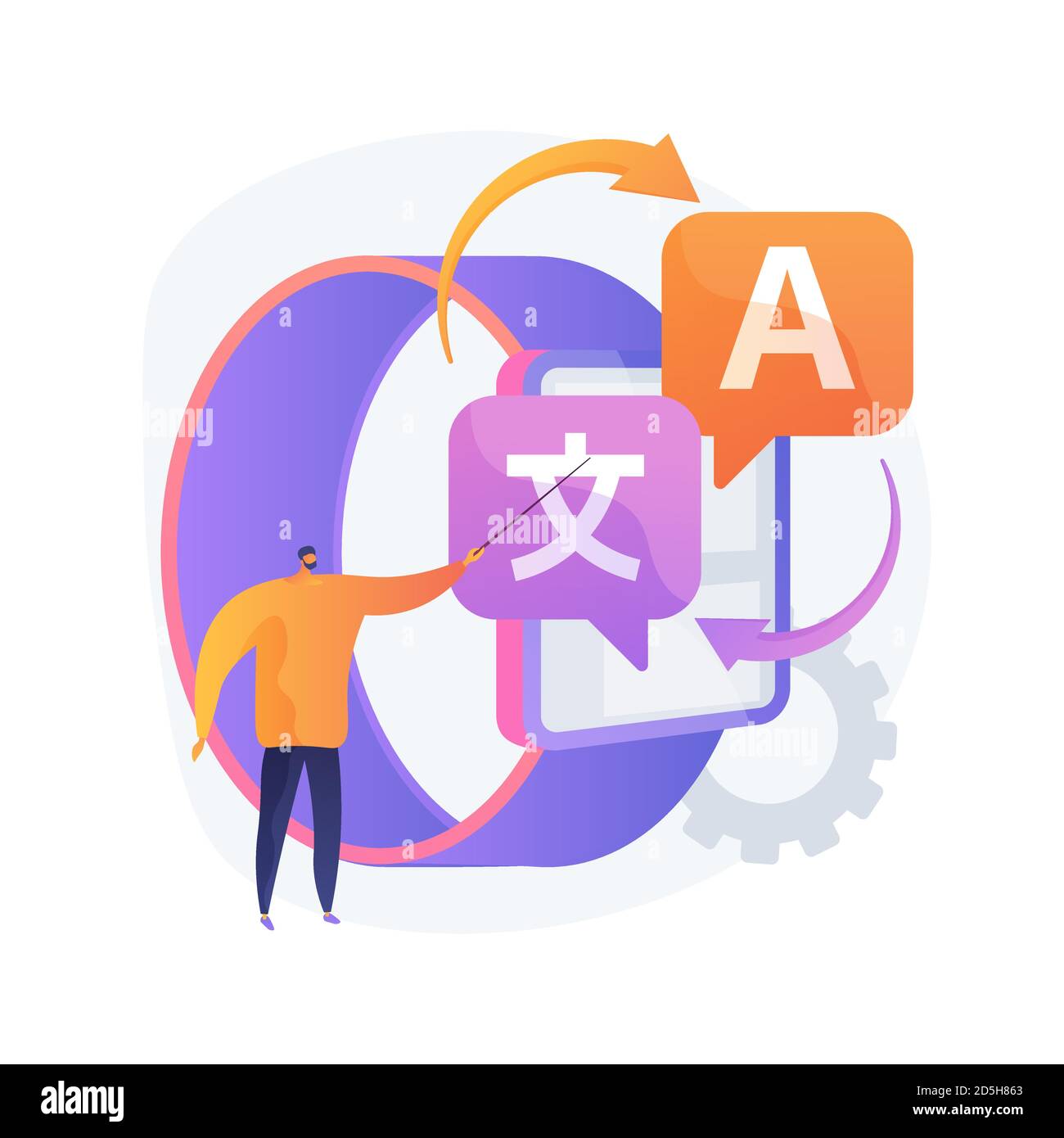 Digital translator abstract concept vector illustration Stock Vector ...