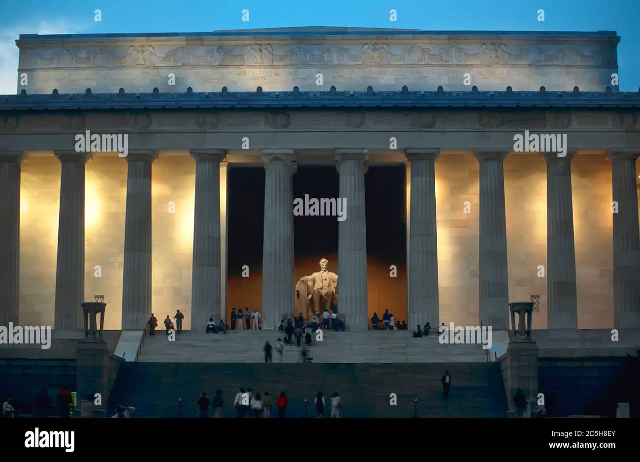 Lincoln memorial at night hi-res stock photography and images - Alamy