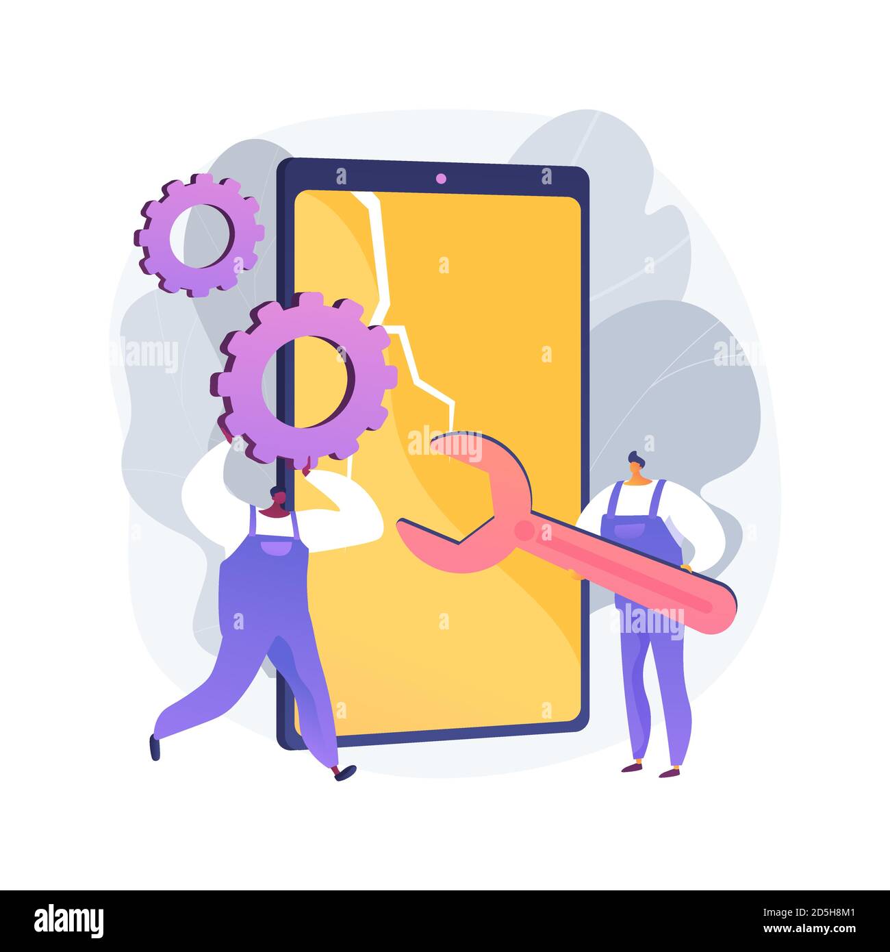 Smartphone repair abstract concept vector illustration Stock Vector ...
