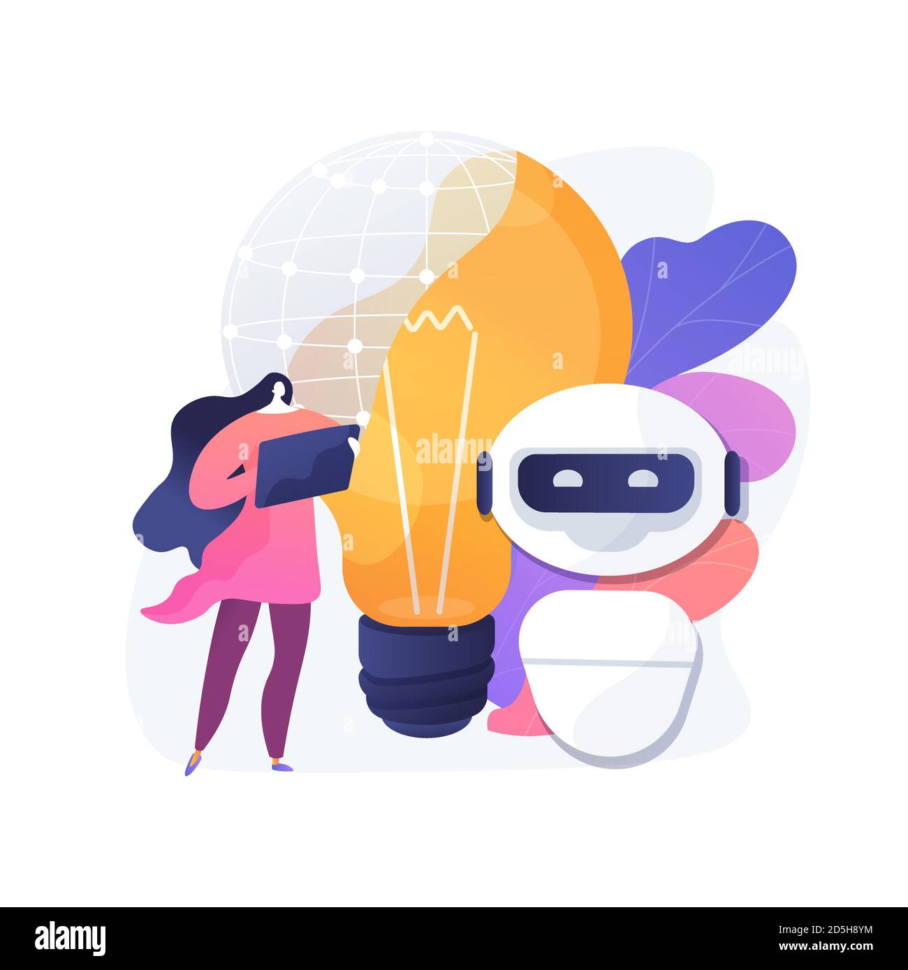 Augmented intelligence abstract concept vector illustration Stock ...