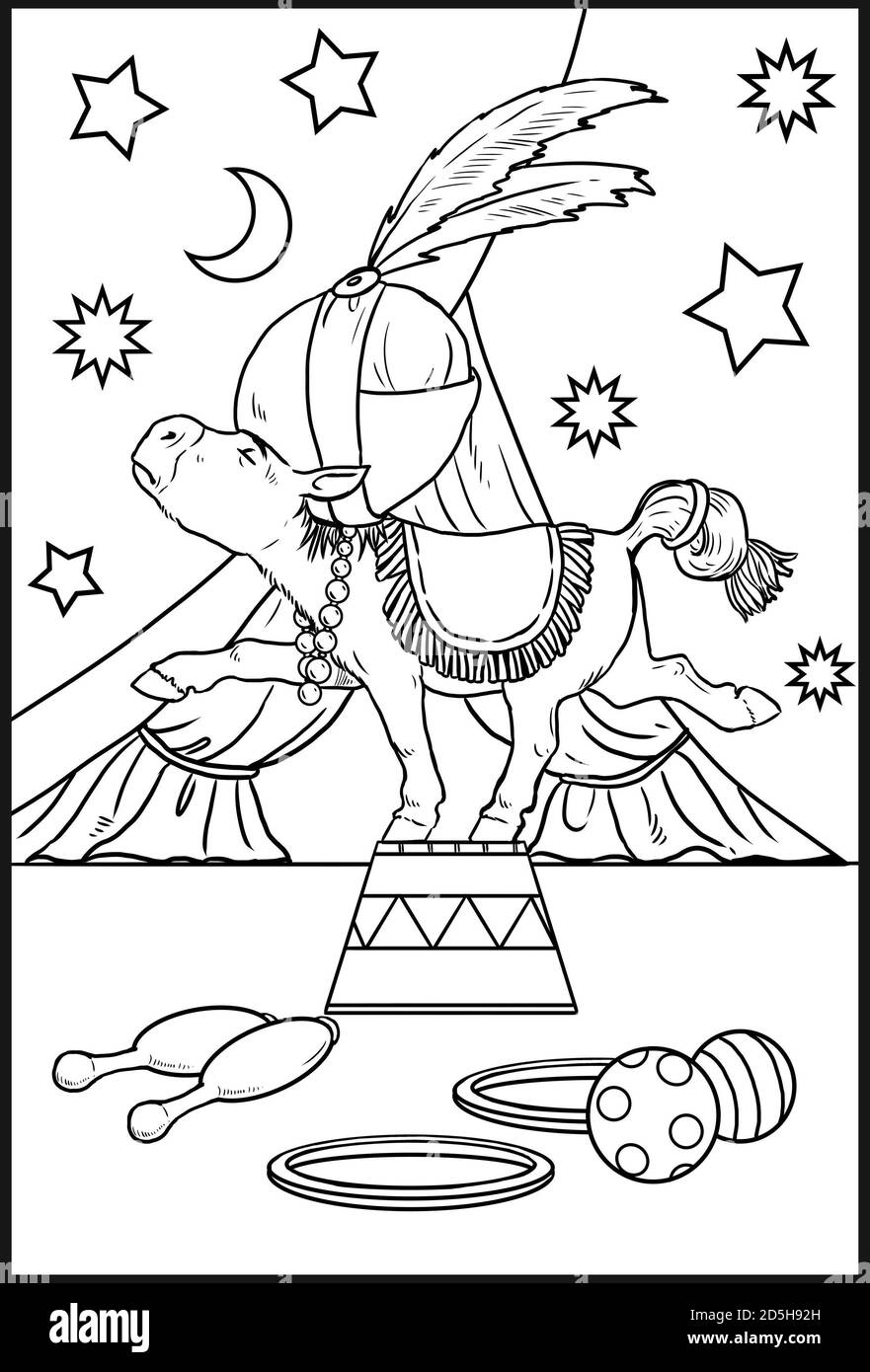 circus horse coloring pages