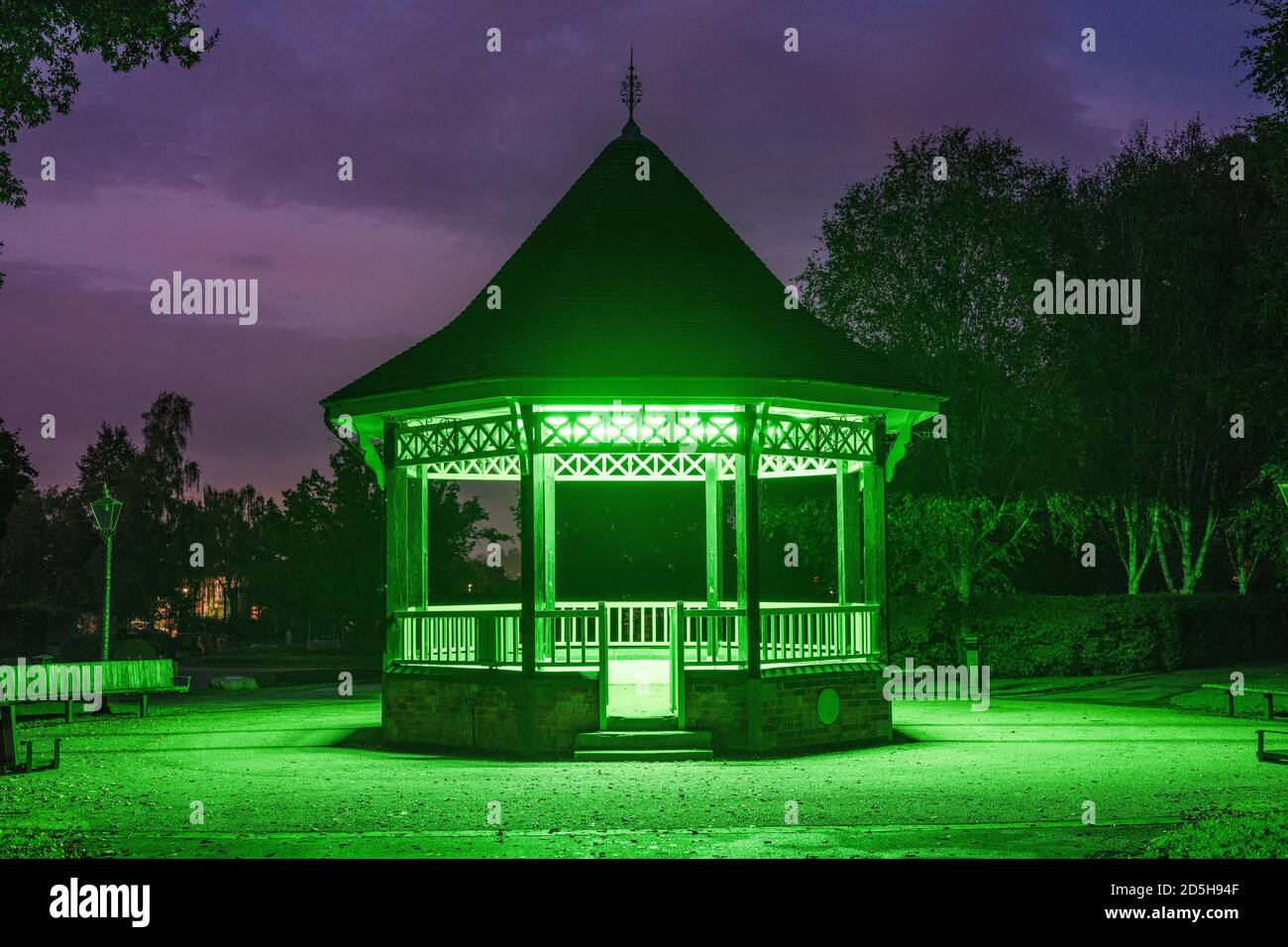 Caldecott Park bandstand, Rugby, Warwickshire, UK Stock Photo - Alamy