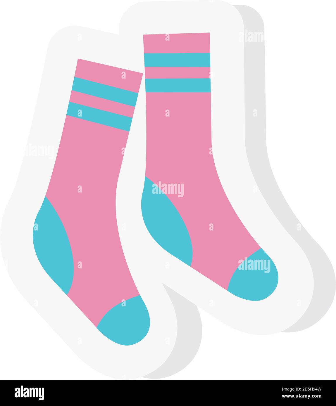 socks sticker and flat style icon vector design Stock Vector Image ...