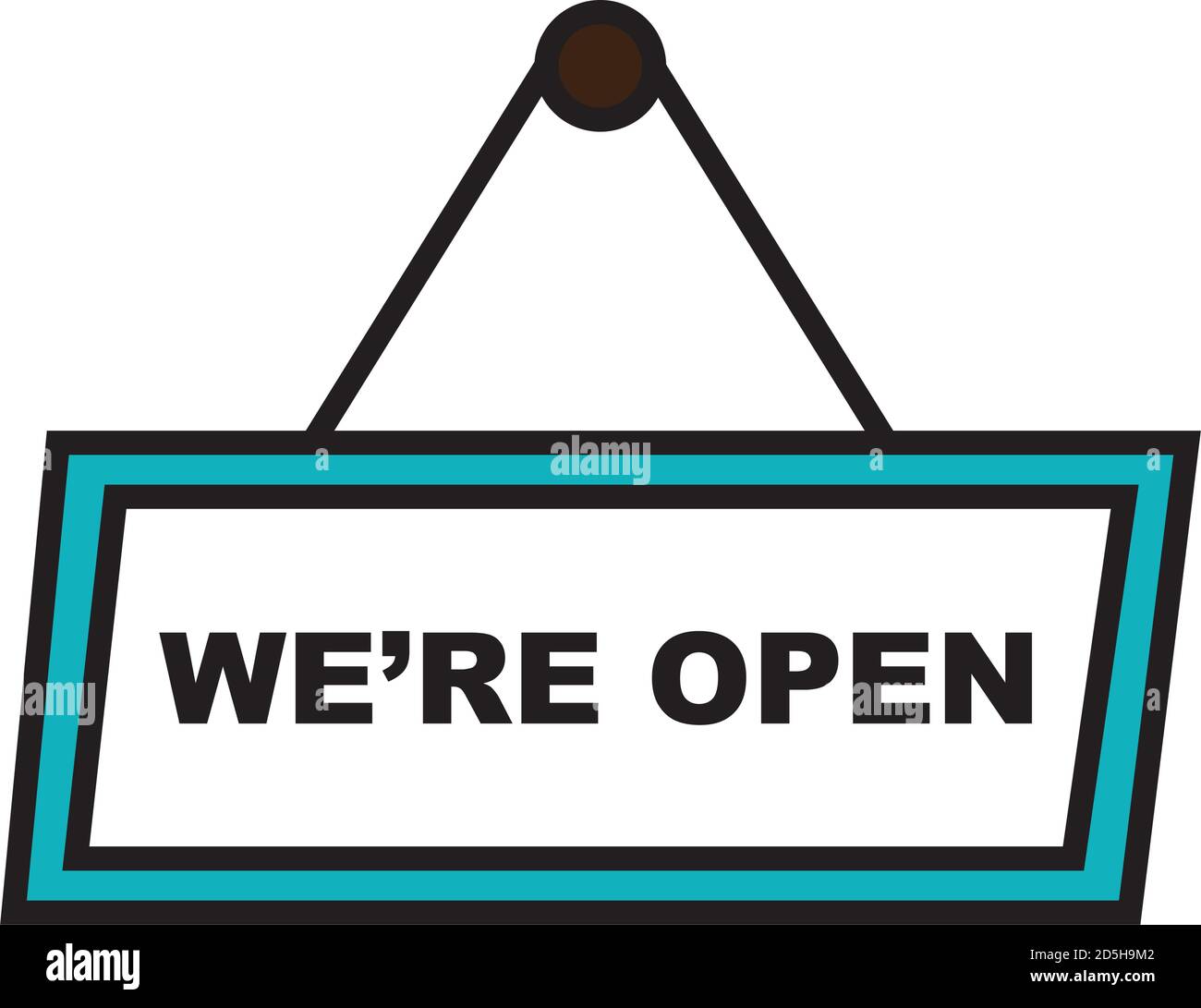 we are open banner line and fill style icon vector design Stock Vector ...