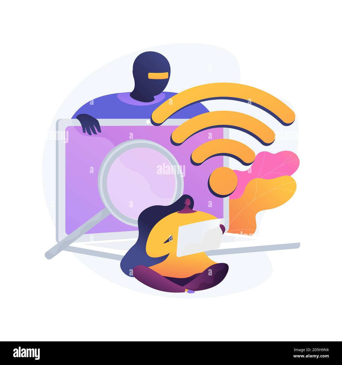 Data stealing malware abstract concept vector illustration Stock Vector ...