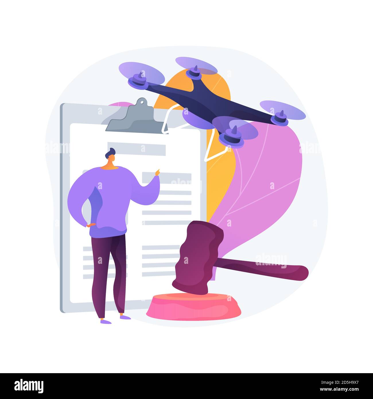 Drone flying regulations abstract concept vector illustration Stock ...