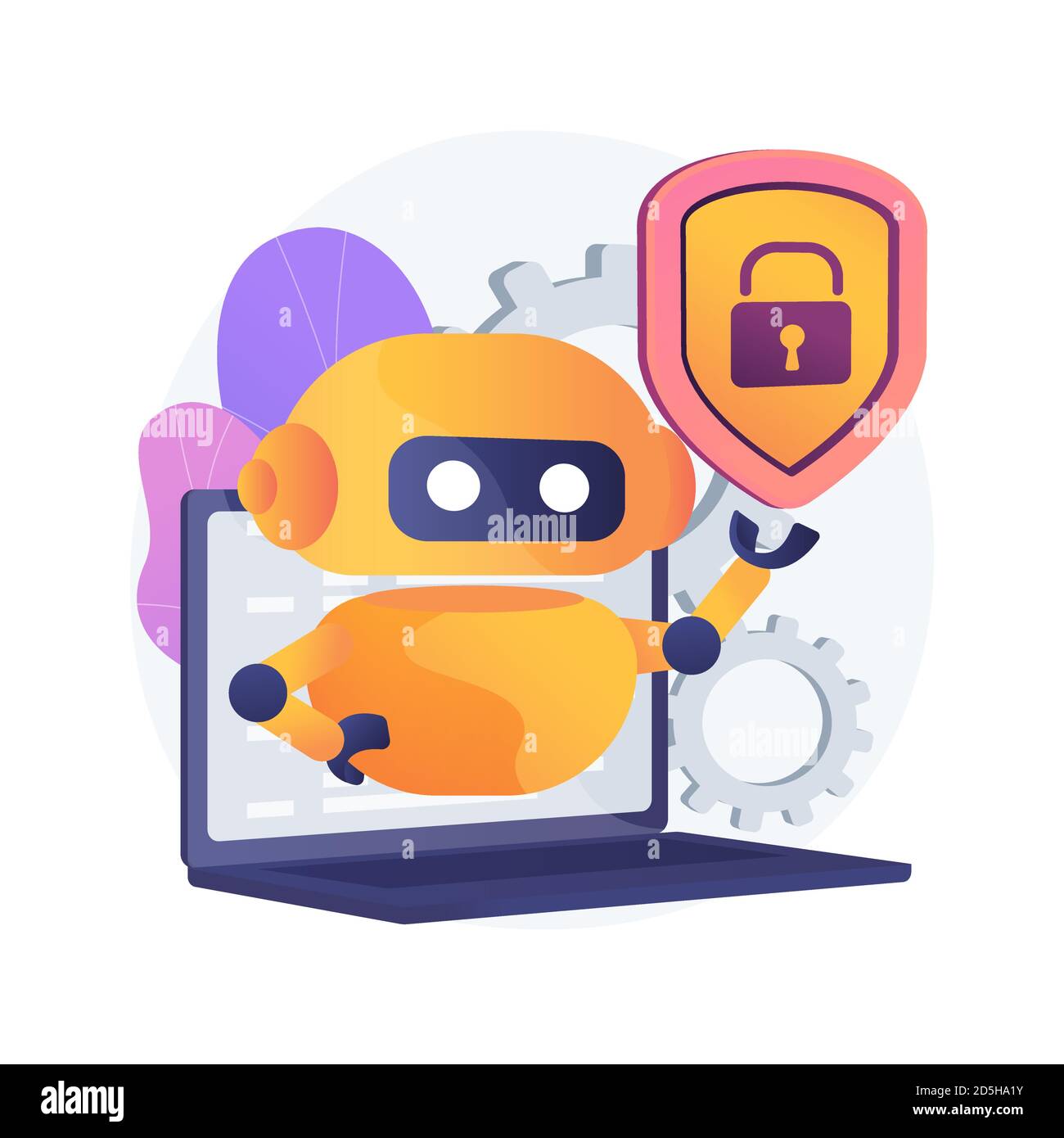 Industrial cybersecurity abstract concept vector illustration Stock ...