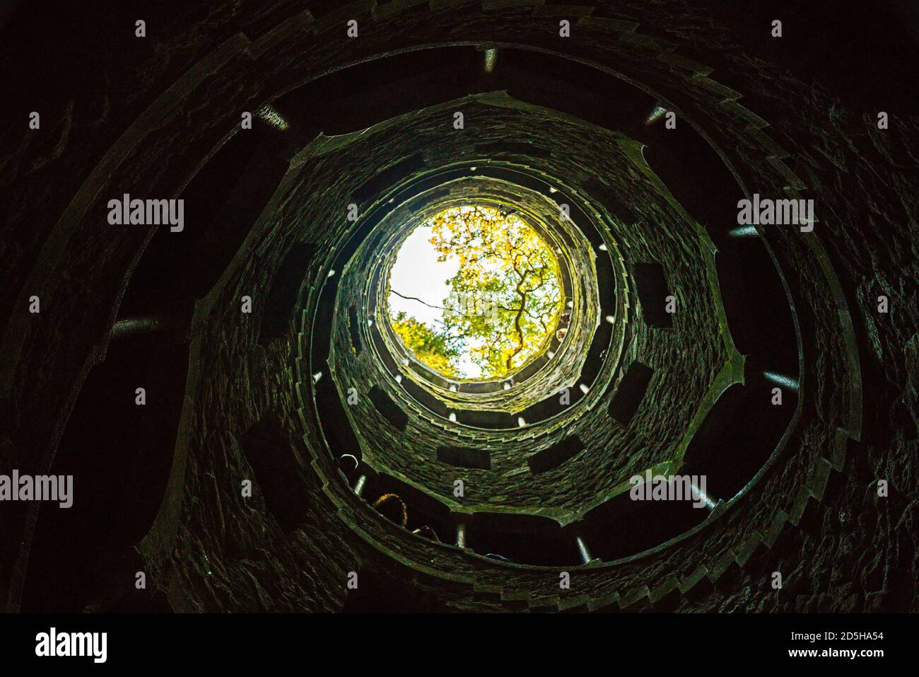 Famous Initiation Well at Quinta da Regaleira, Sintra, Portugal Stock ...
