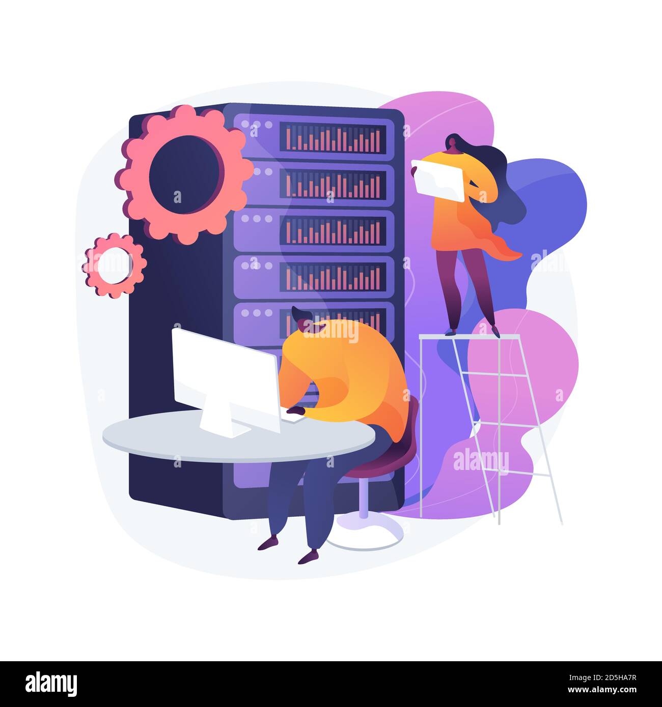 Big data storage abstract concept vector illustration Stock Vector ...