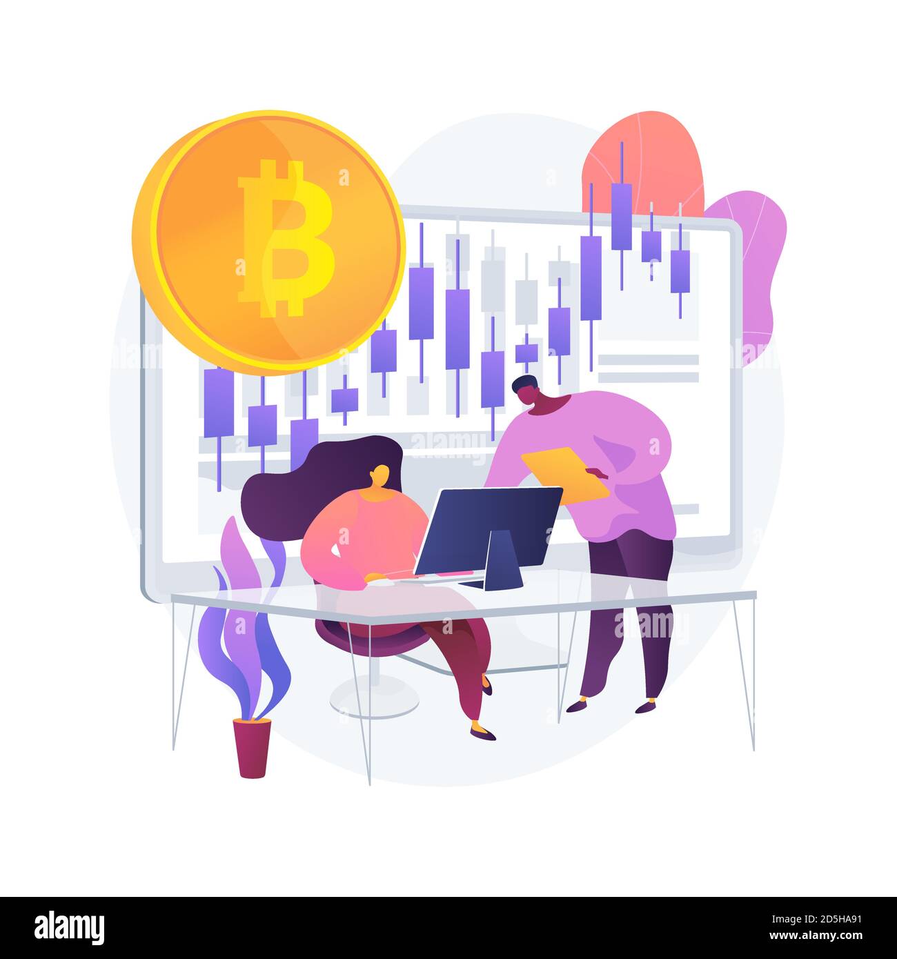 Cryptocurrency trading desk abstract concept vector illustration Stock ... Cryptocurrency trading desk abstract concept vector illustration Stock ...