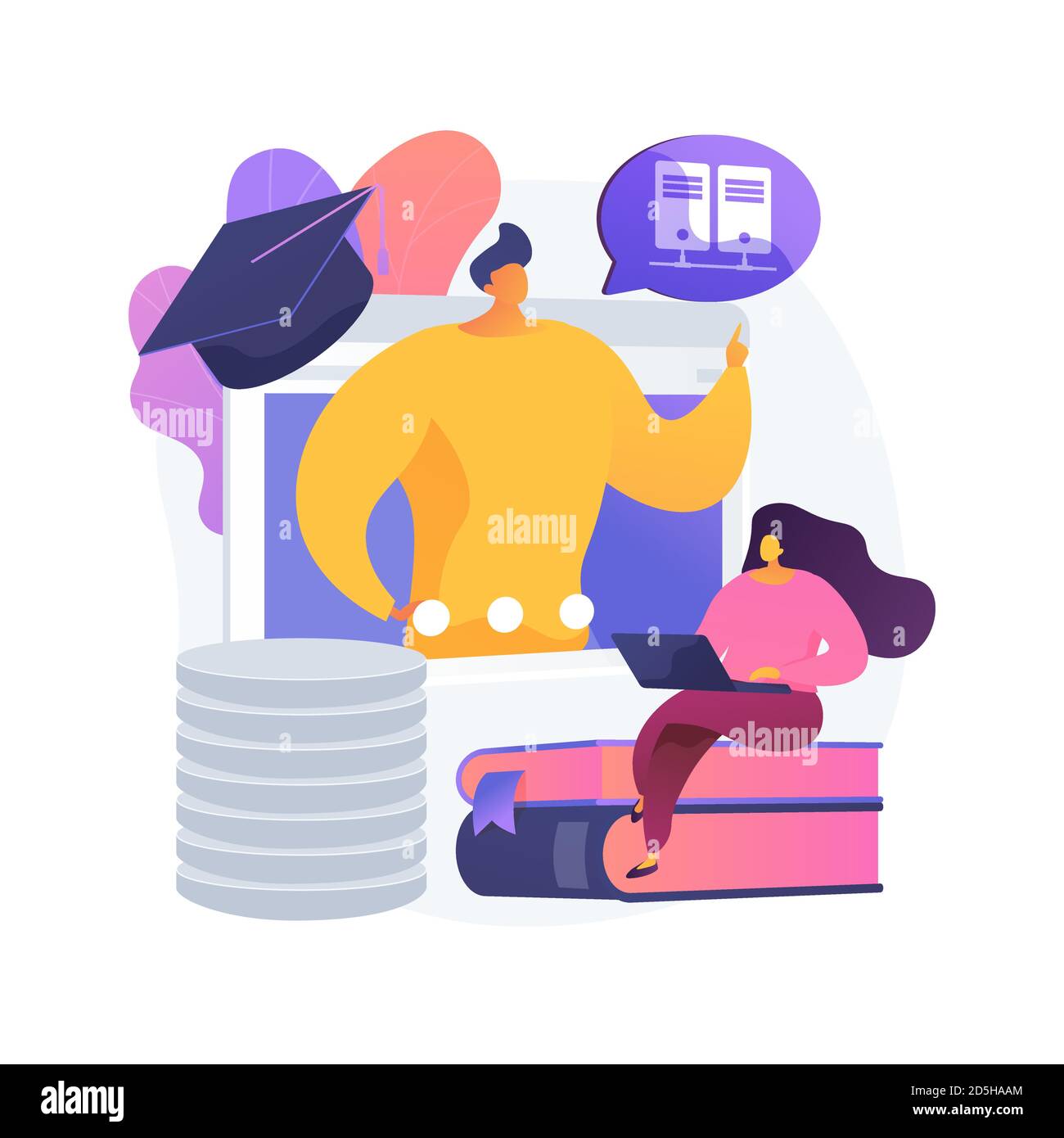 Online big data courses abstract concept vector illustration Stock ...