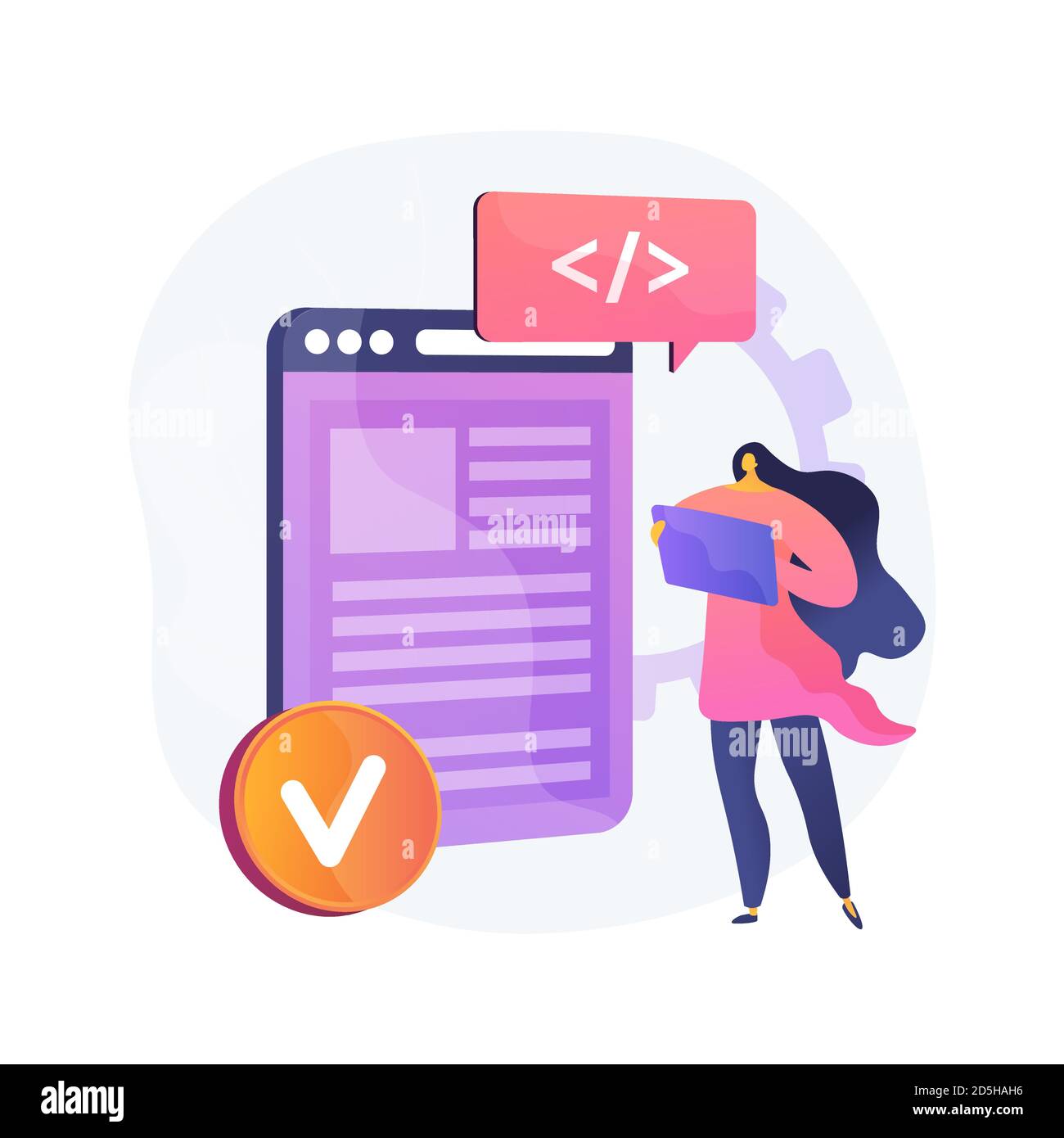 Single page application abstract concept vector illustration Stock ...