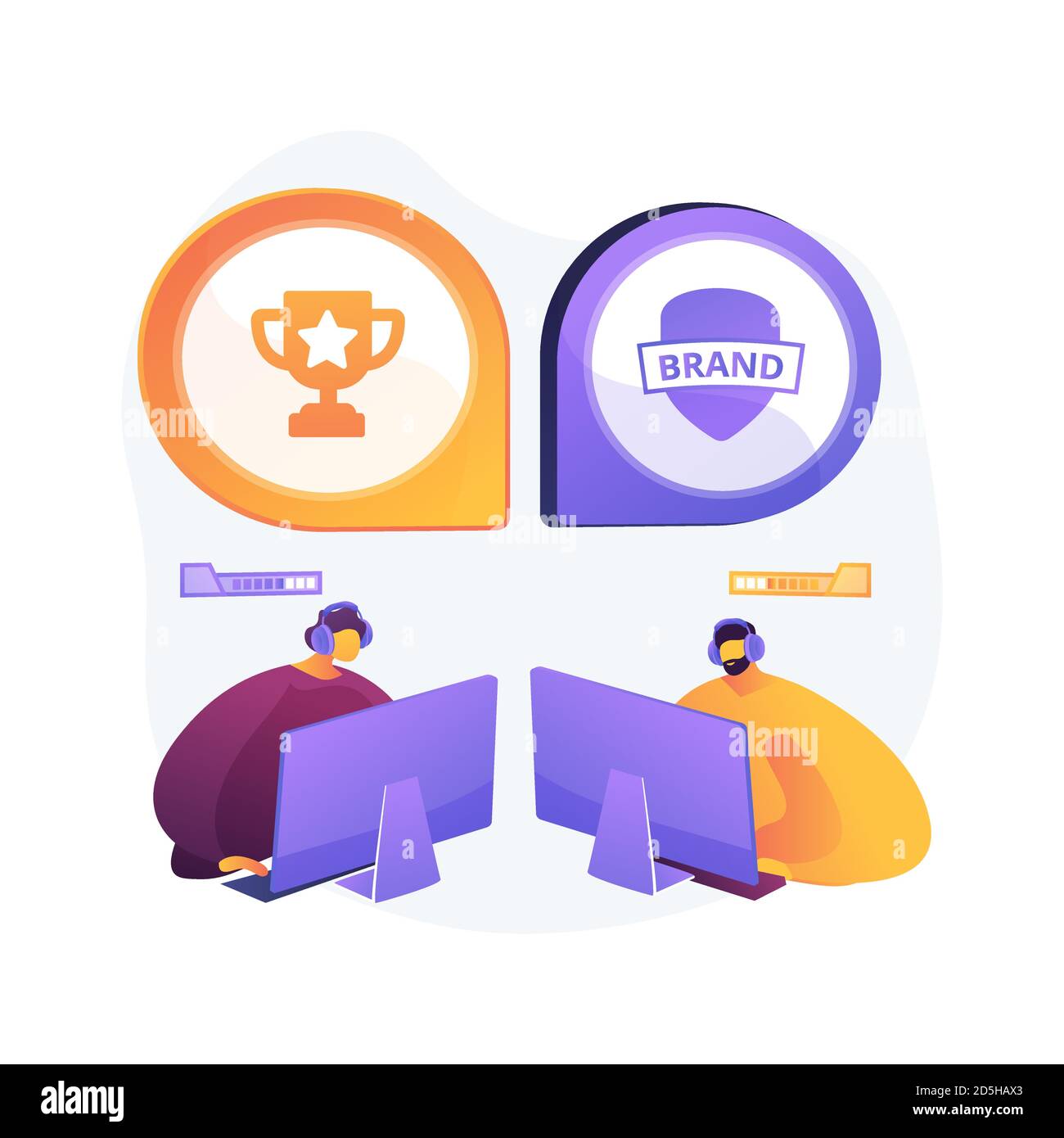 eSports collaboration abstract concept vector illustration Stock Vector ...