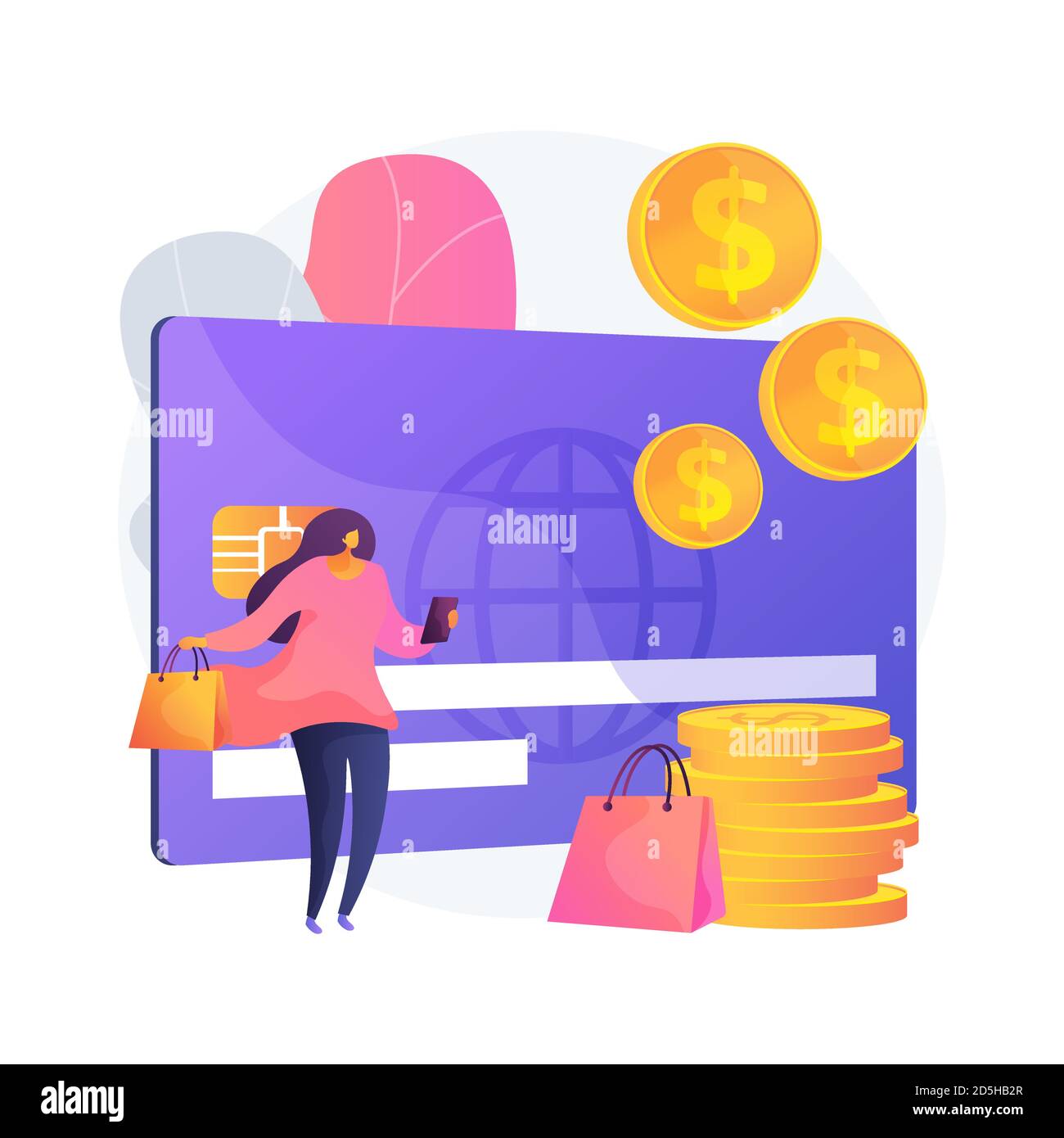 Plastic money abstract concept vector illustration Stock Vector Image ...