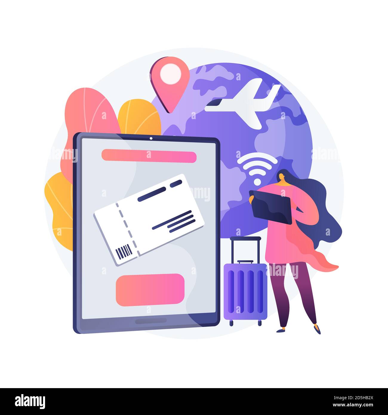 Buying tickets online abstract concept vector illustration Stock Vector ...