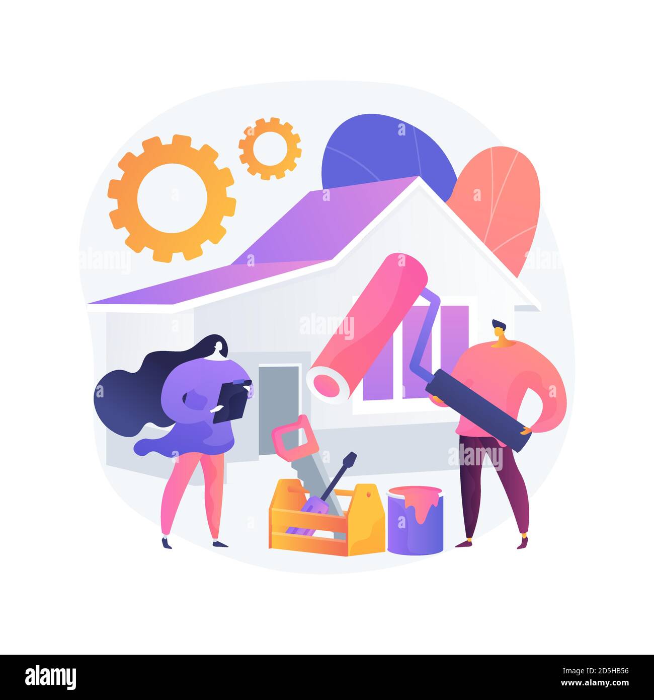 DIY repair abstract concept vector illustration Stock Vector Image ...