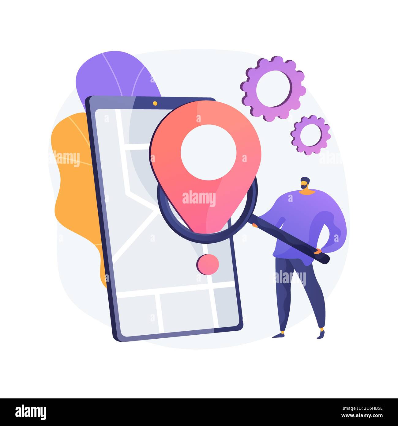 Mobile Tracking Soft Abstract Concept Vector Illustration Stock Vector Image And Art Alamy