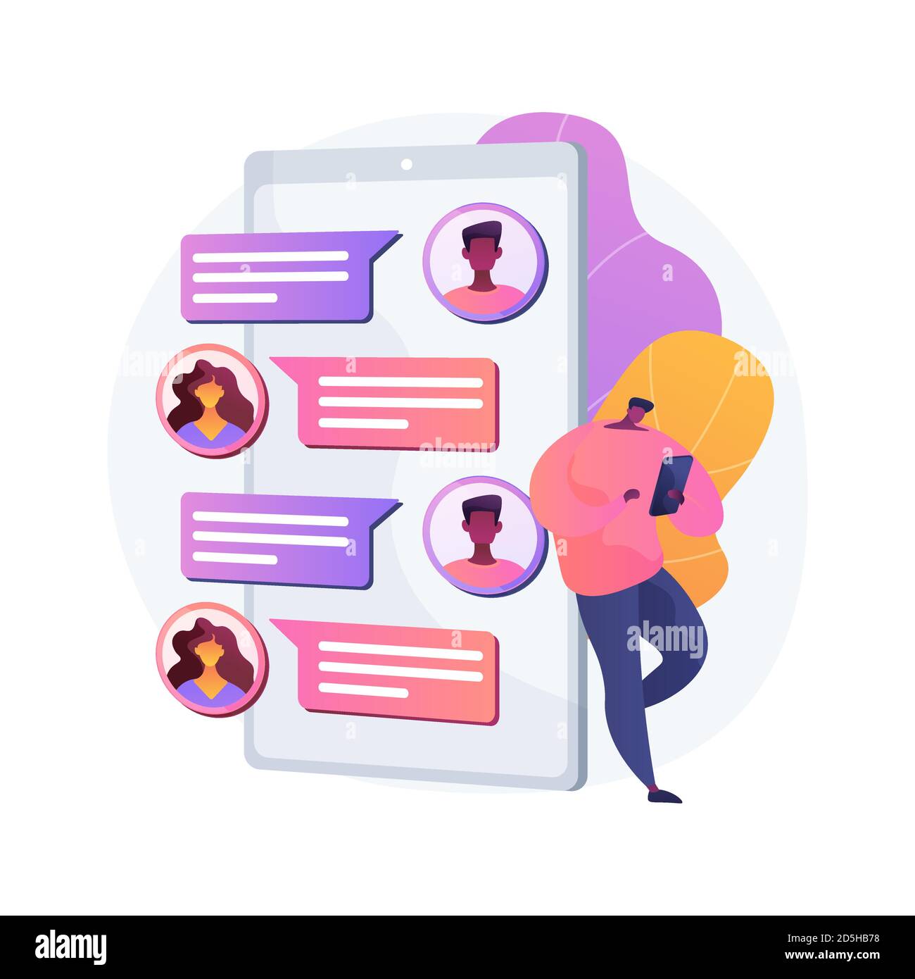 Messaging application abstract concept vector illustration Stock Vector ...