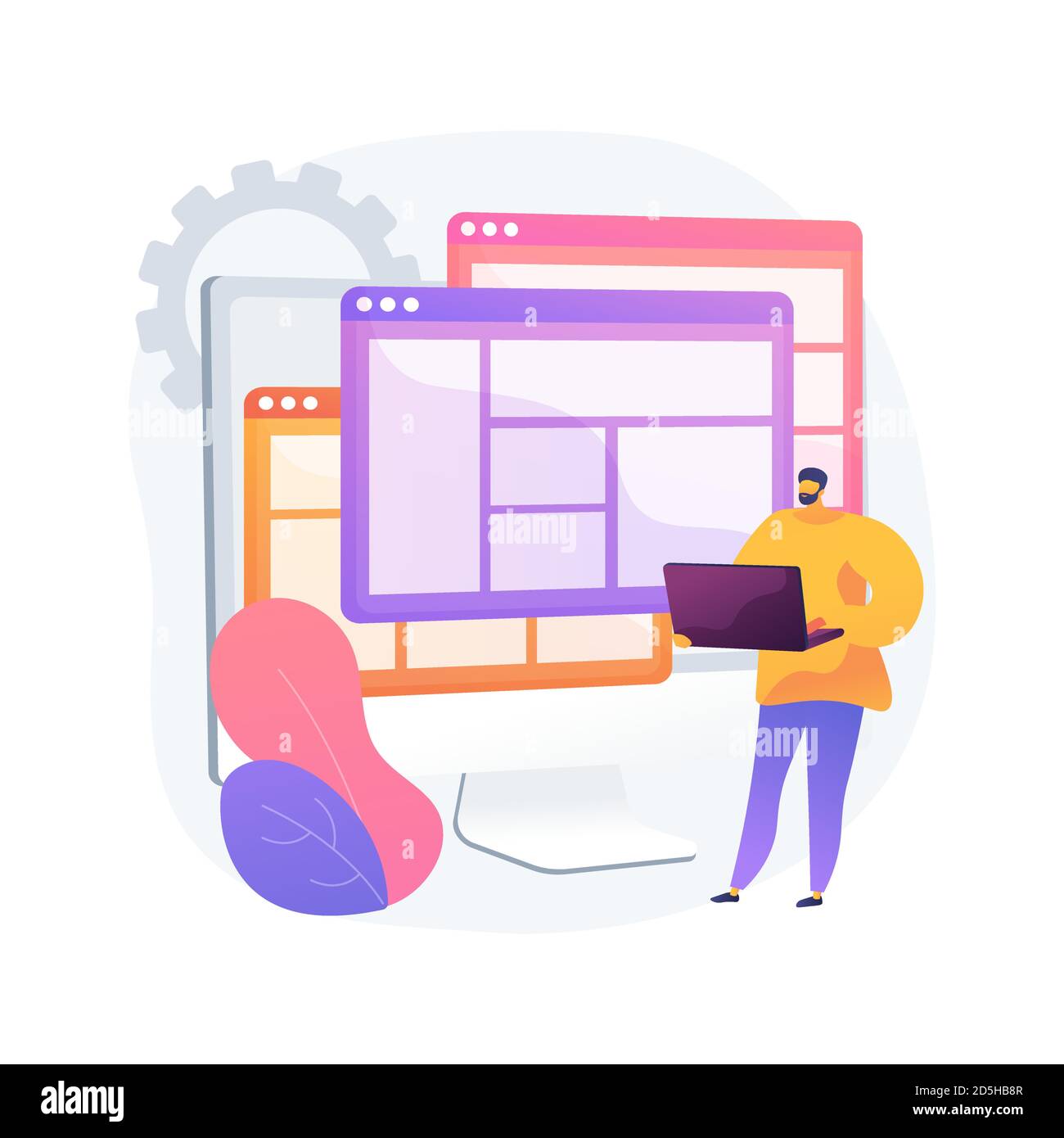 Website template abstract concept vector illustration Stock Vector ...