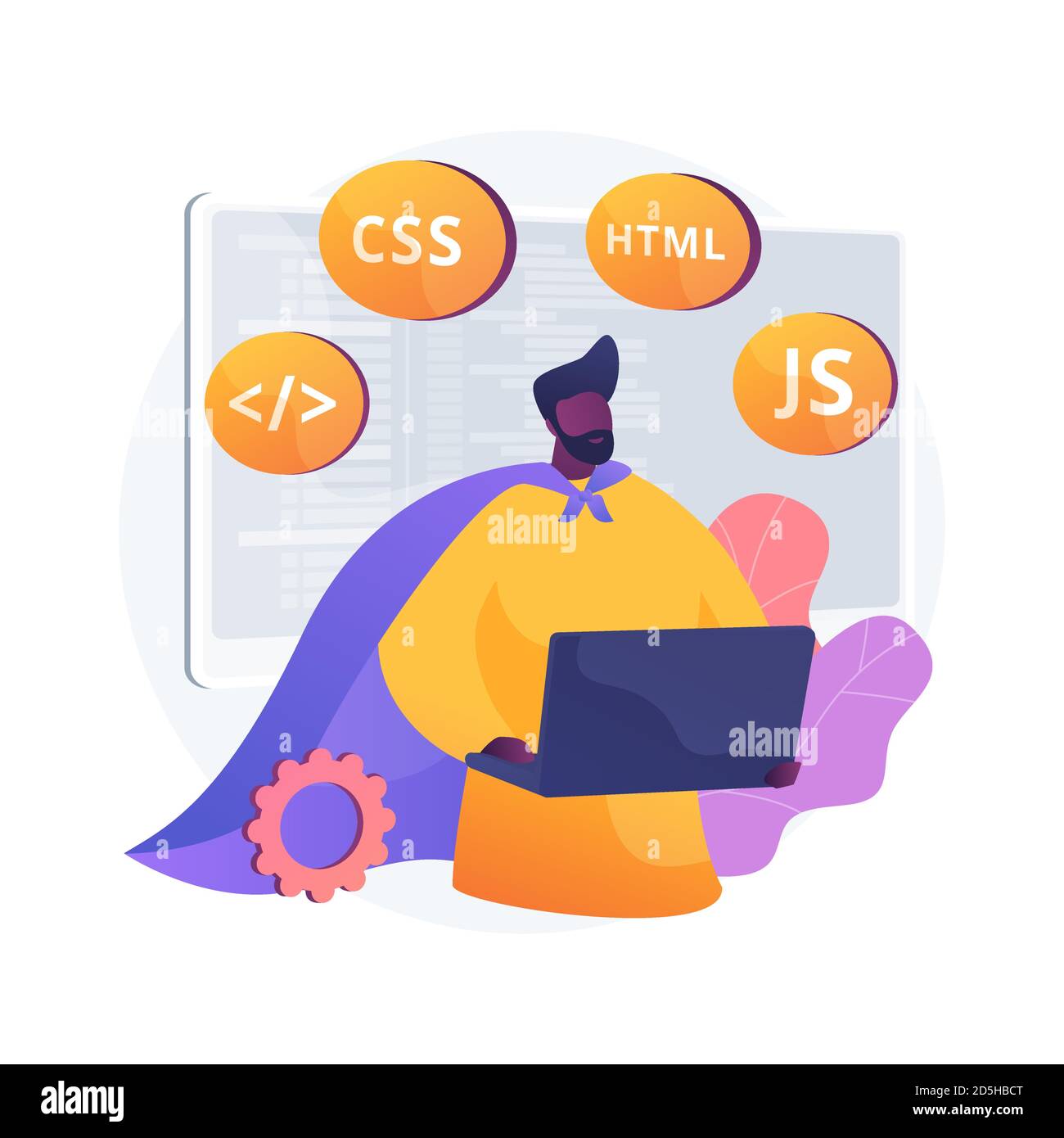 Advanced computer skills abstract concept vector illustration Stock ...