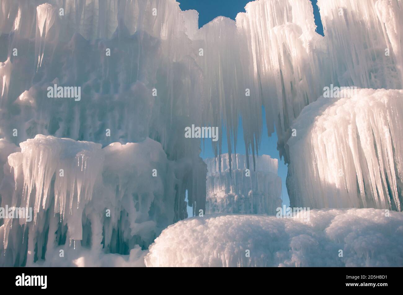 Ice sculptures in the Ice Castles, Lincoln, NH Stock Photo - Alamy