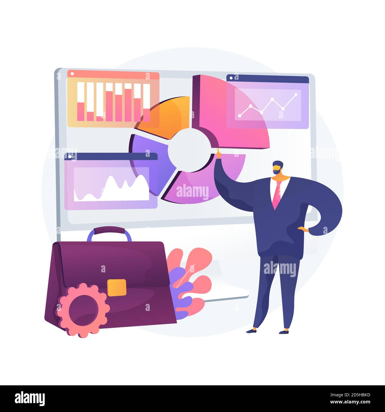 Business information system abstract concept vector illustration Stock ...