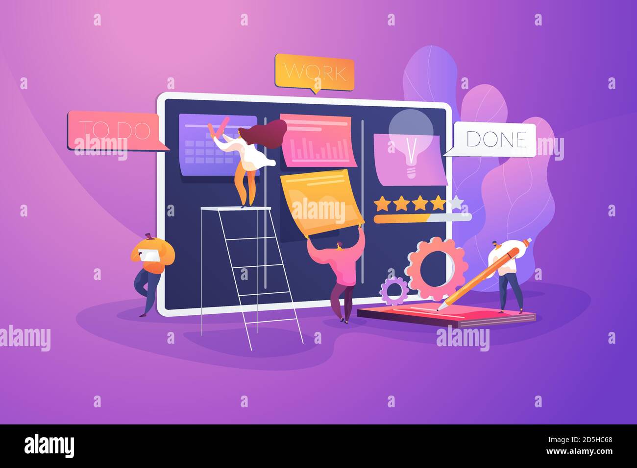 Kanban board concept vector illustration Stock Vector Image & Art - Alamy