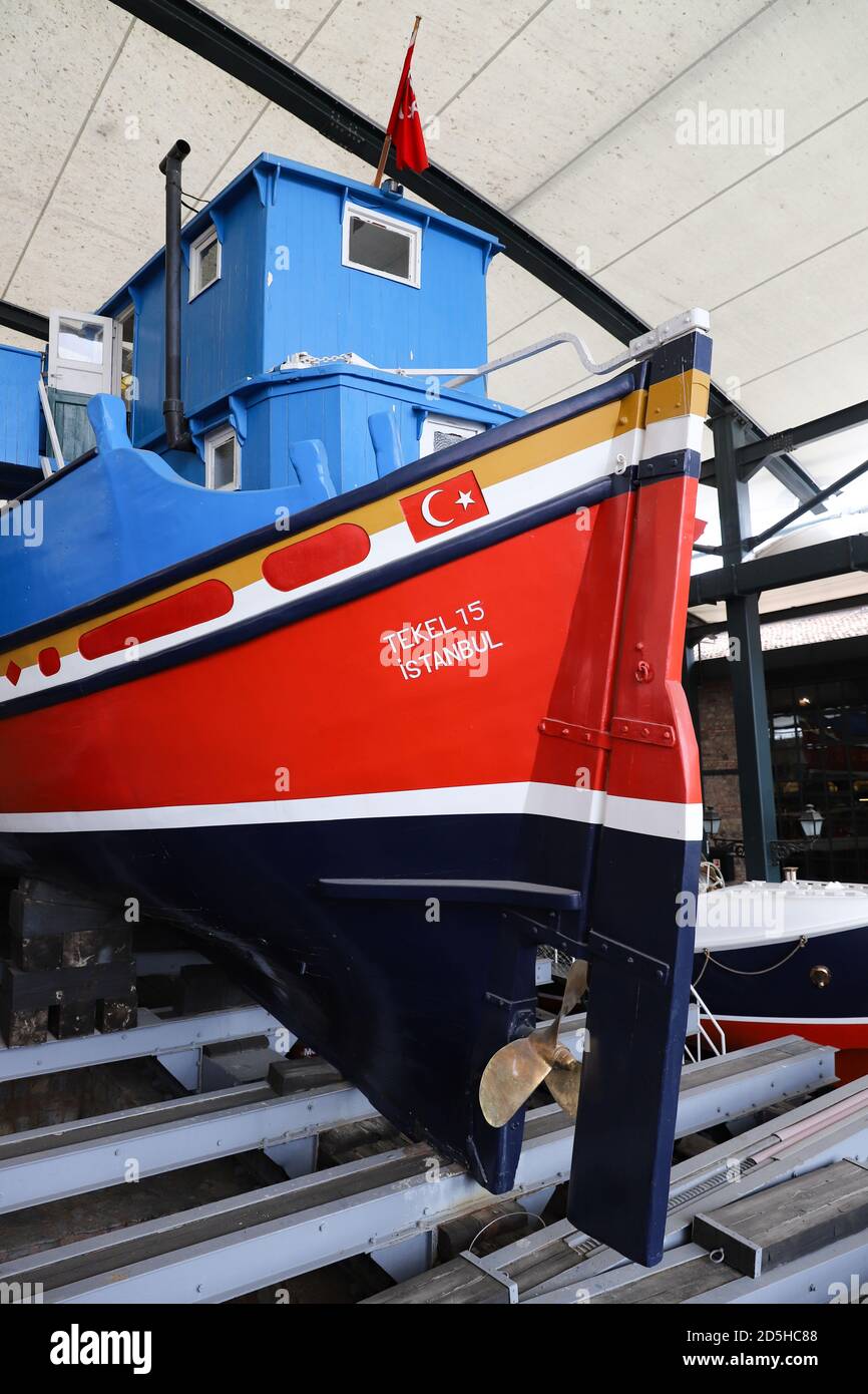 ISTANBUL, TURKEY - SEPTEMBER 20, 2020: Tekel 15 Cargo Ship in Rahmi M ...