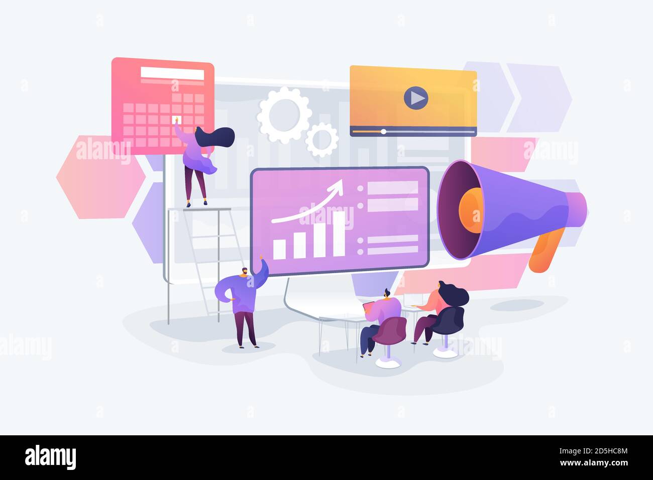 Digital presentation concept vector illustration Stock Vector Image ...