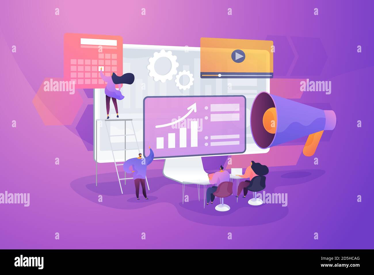 Digital presentation concept vector illustration Stock Vector Image ...