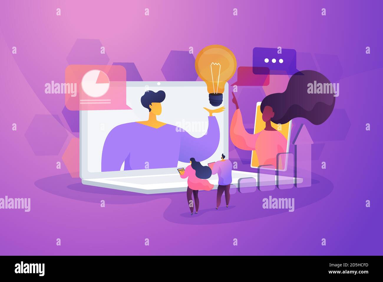 Online conference concept vector illustration Stock Vector Image & Art ...