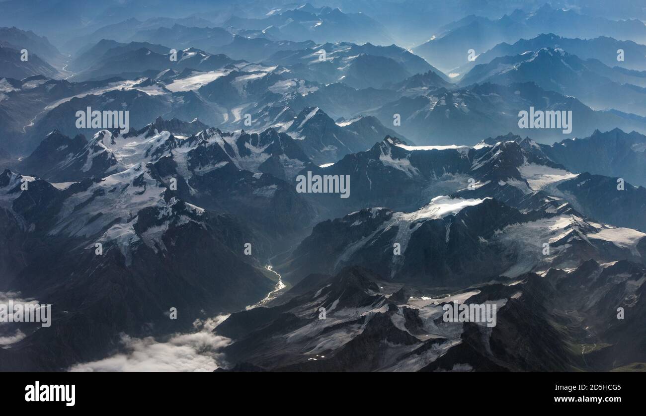 View of the upper course of the Indus River among the majestic Ladakh ...