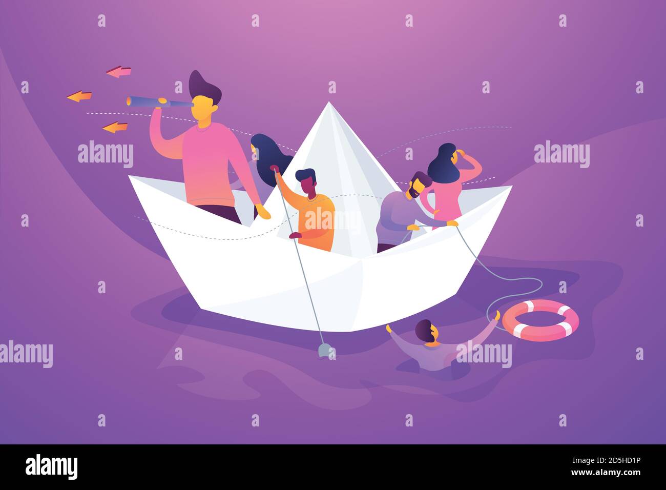 Leadership vector creative concept illustration Stock Vector Image ...