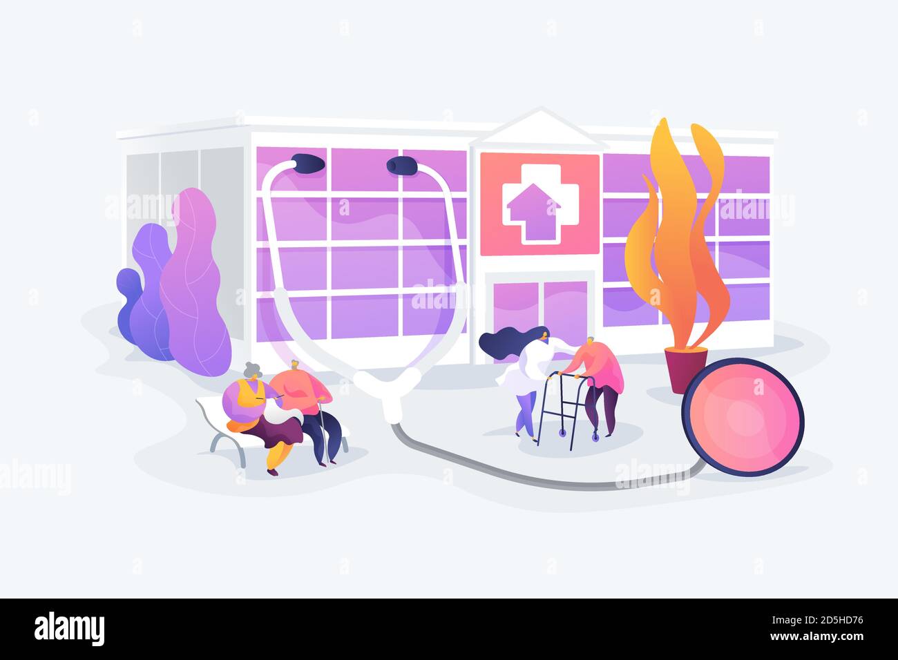 Nursing home concept vector illustration Stock Vector Image & Art - Alamy