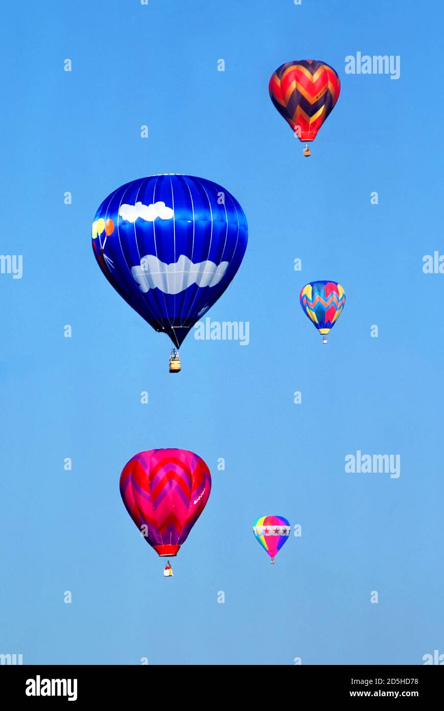 Hot air balloon contest in Jackson - Michigan Stock Photo - Alamy