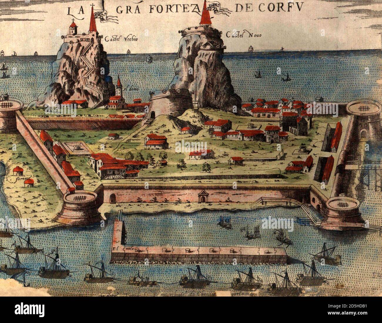 Old Fort at Corfu, 1573 Stock Photo - Alamy